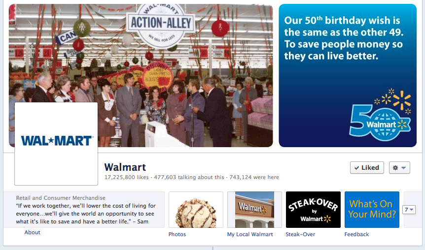 Walmart Facebook Cover Photo - Being Your Brand